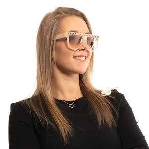 MARCIANO Studded Round Frame Sunglasses