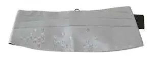 Dolce & Gabbana Waist Belt 100% Silk Cummerbund - Gray