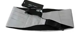 Dolce & Gabbana Waist Belt 100% Silk Cummerbund - Gray