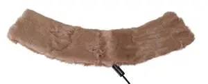 Dolce & Gabbana Fur Neck Collar Lambskin Scarf - Beige