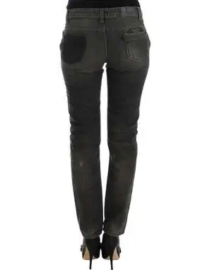 Costume National Distressed Straight Leg Jeans - Gray