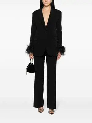 PAROSH Pleated Virgin Wool Blend Trousers