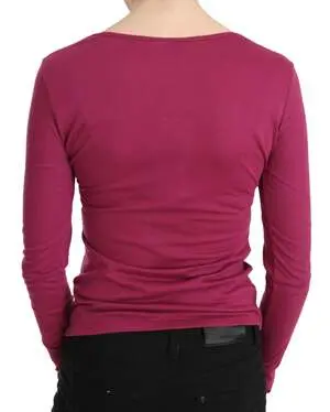EXTE Crystal Embellished Long Sleeve Top - Pink
