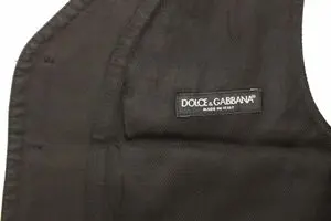 Dolce & Gabbana Cotton Blend Single Breasted Vest - Black