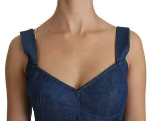 Dolce & Gabbana Sleeveless Bustier Cotton Blend Top