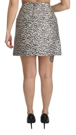 Dolce & Gabbana A-line High Waist Skirt - Silver