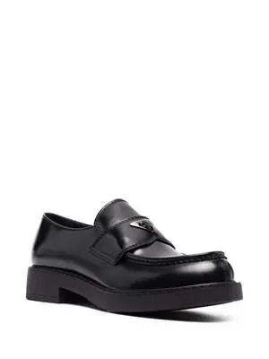 Prada Brushed Leather Loafers