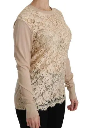 Dolce & Gabbana Lace Cashmere Blend Top