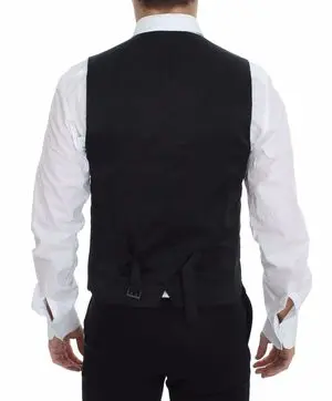 Dolce & Gabbana Wool Stretch Dress Vest - Gray