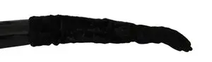 Dolce & Gabbana Elbow Length Suede Fur Mittens - Black