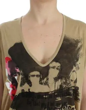 Costume National V-neck Printed T-shirt
