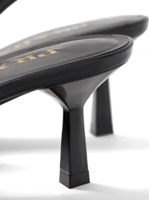 Prada 55mm Crystal-embellished Slingback Pumps - Nero
