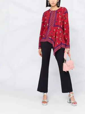 L' AUTRE CHOSE Mid-rise Cropped Trousers - Blu