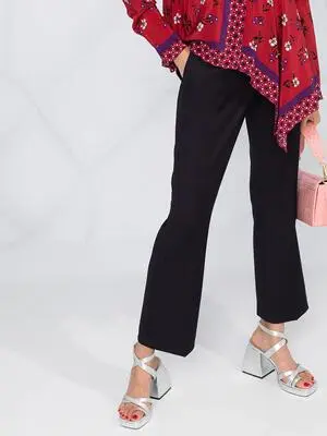 L' AUTRE CHOSE Mid-rise Cropped Trousers - Blu