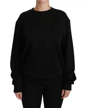 Dolce & Gabbana Cotton Crewneck Pullover Sweater - Black