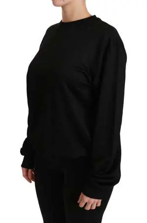 Dolce & Gabbana Cotton Crewneck Pullover Sweater - Black