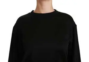 Dolce & Gabbana Cotton Crewneck Pullover Sweater - Black