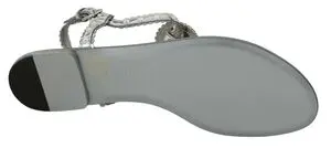 Dolce & Gabbana Crystal Embellished Sandals - Silver