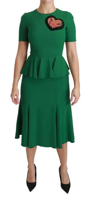 Dolce & Gabbana Heart Patch Mermaid Midi Dress