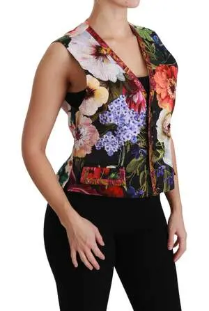 Dolce & Gabbana Floral Brocade Sleeveless Waistcoat