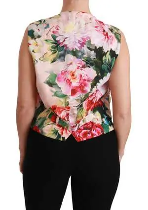 Dolce & Gabbana Floral Brocade Sleeveless Waistcoat