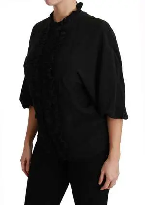 Dolce & Gabbana Silk Ruffled Blouse