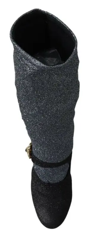 Dolce & Gabbana Crystal Embellished Mary Jane Booties