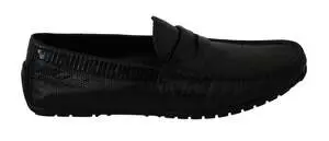 Dolce & Gabbana Lizard Leather Loafers - Black