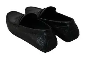 Dolce & Gabbana Lizard Leather Loafers - Black