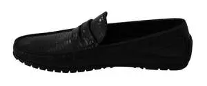 Dolce & Gabbana Lizard Leather Loafers - Black