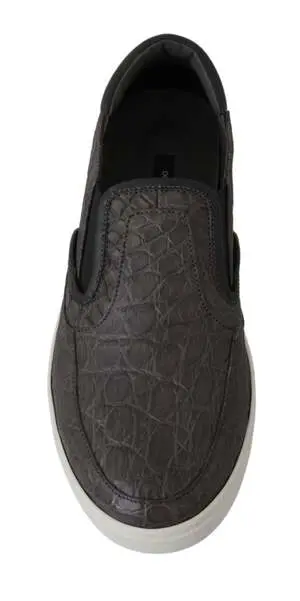 Dolce & Gabbana Caiman Leather Loafers