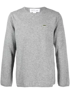 Comme Des Garçons Intarsia-knit Logo Wool Jumper
