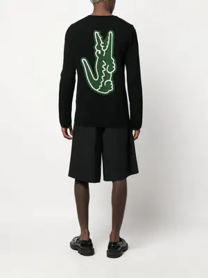 Comme Des Garçons Intarsia-knit Logo Wool Jumper