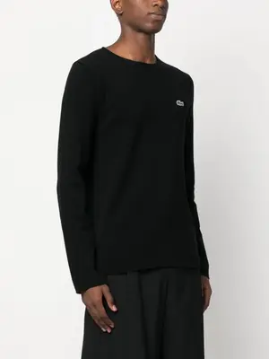 Comme Des Garçons Intarsia-knit Logo Wool Jumper