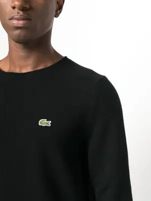 Comme Des Garçons Intarsia-knit Logo Wool Jumper
