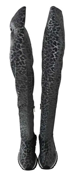 Dolce & Gabbana Leopard Print High Top Booties