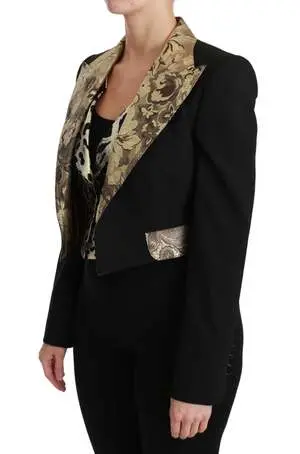 Dolce & Gabbana Jacquard Vest Blazer Wool Jacket