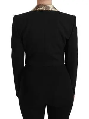Dolce & Gabbana Jacquard Vest Blazer Wool Jacket