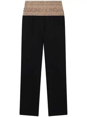 Stella McCartney Crystal-embellished Wool Trousers