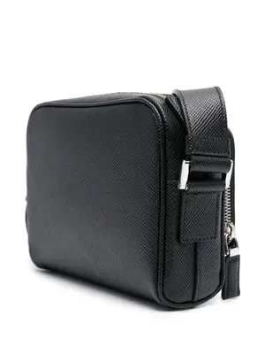 Prada Enamel-logo Messenger Bag - Nero
