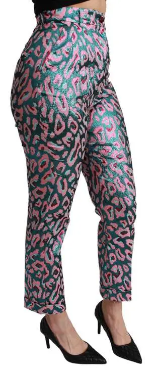 Dolce & Gabbana Patterned Cropped High Waist Pants