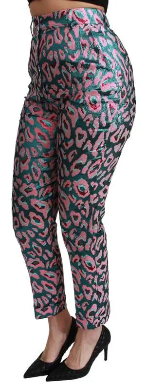 Dolce & Gabbana Patterned Cropped High Waist Pants