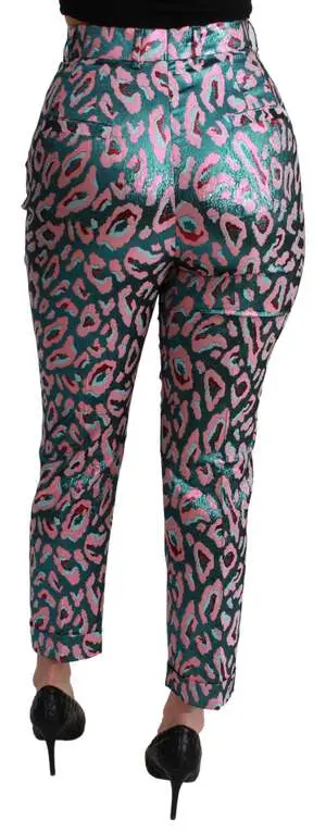 Dolce & Gabbana Patterned Cropped High Waist Pants
