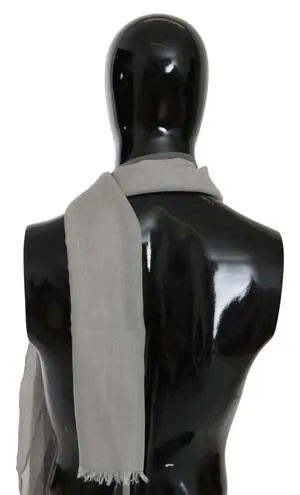 Costume National Fringe Neck Wrap Cotton Scarf