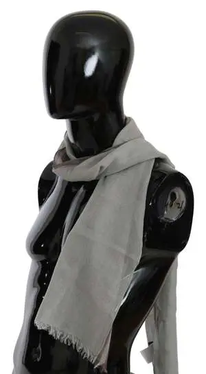 Costume National Fringe Neck Wrap Cotton Scarf