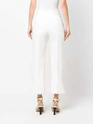 MSGM Pressed-crease High-waisted Trousers