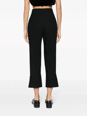 MSGM Pressed-crease High-waisted Trousers