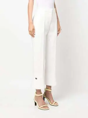 MSGM Pressed-crease High-waisted Trousers