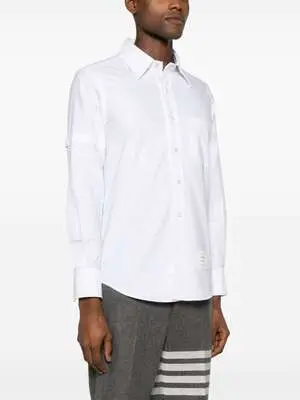 Thom Browne Armband-embellished Cotton Shirt - White
