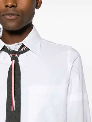Thom Browne Armband-embellished Cotton Shirt - White